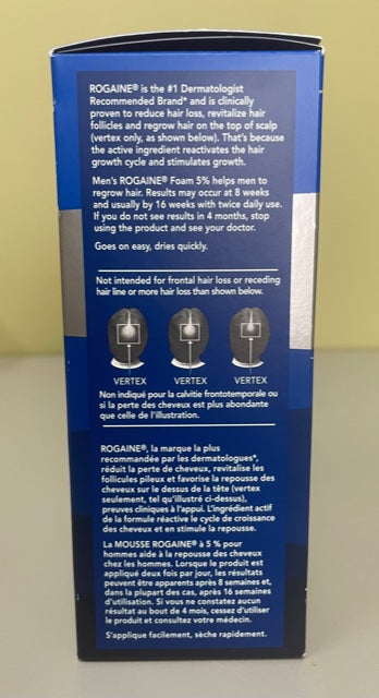 Rogaine® Hair Growth Treatment 5% Minoxidil Foam - 60g, 3-pack ...
